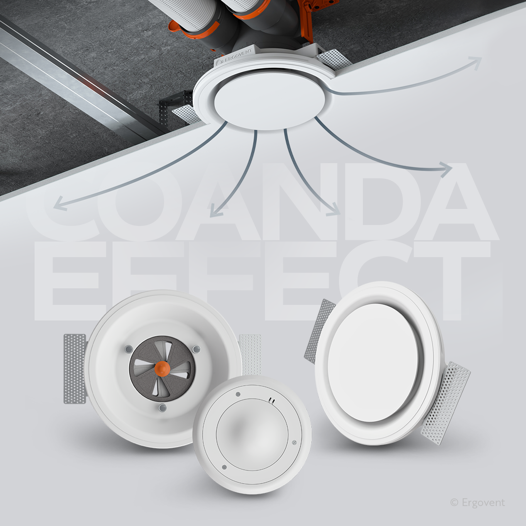 ERGOVENT RONDO COANDA | Frameless Paintable Air Diffuser